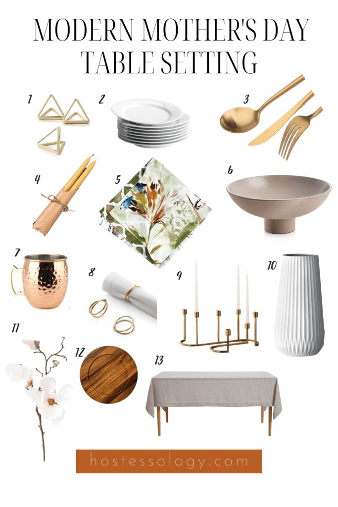 Modern Mother's Day Table Setting She will Love - hostessology