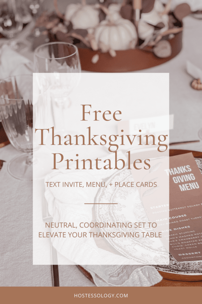Free Thanksgiving Printables for your Tablescape - hostessology