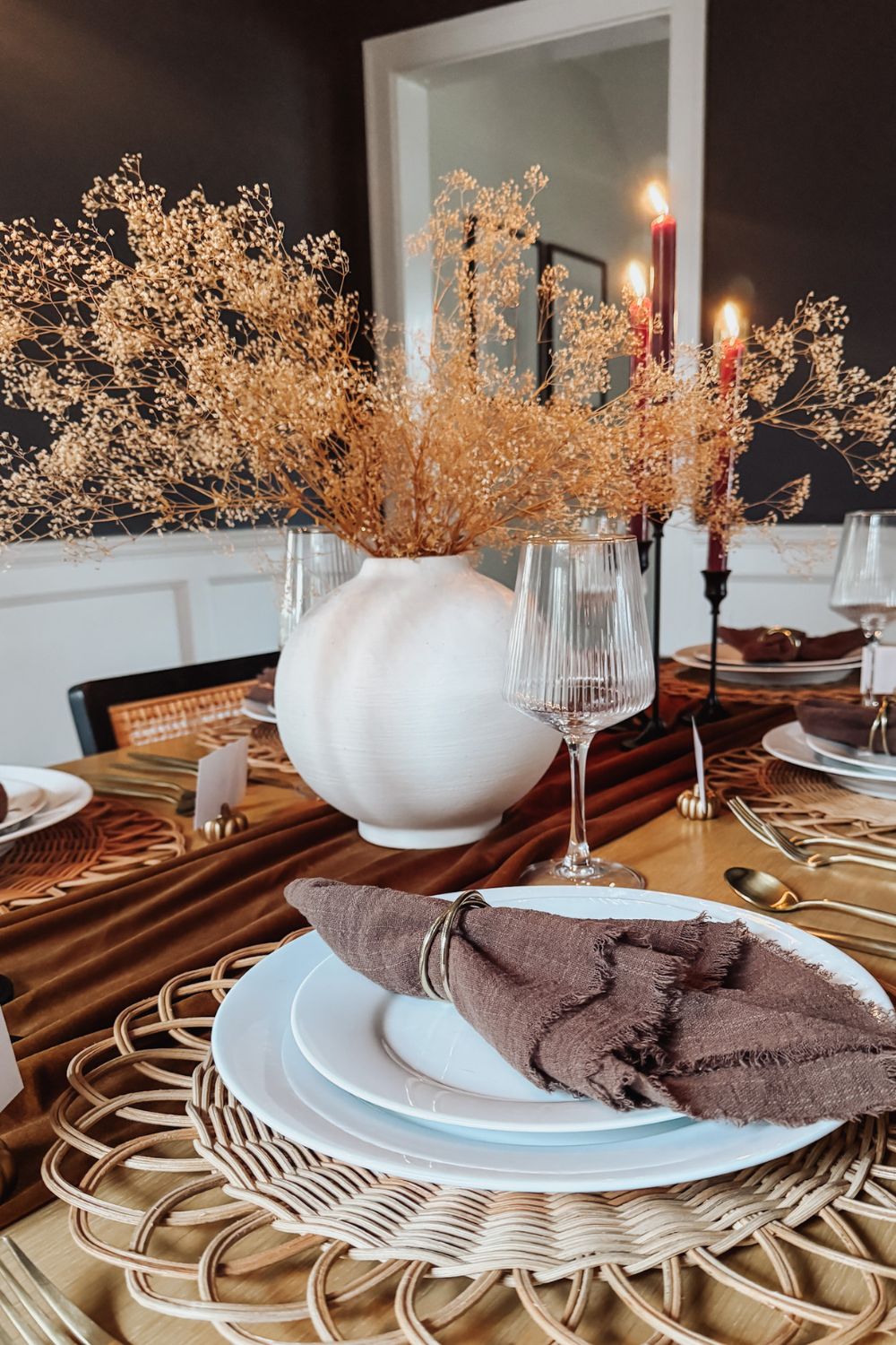 Dining Room Fall Table Decor - hostessology
